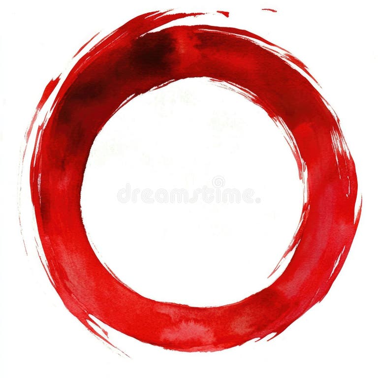 A Simple and Striking Illustration Featuring a Bold Red Circle on a ...