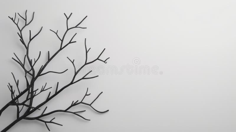 Simple yet Striking Image of Bare Tree Branches Against a White ...