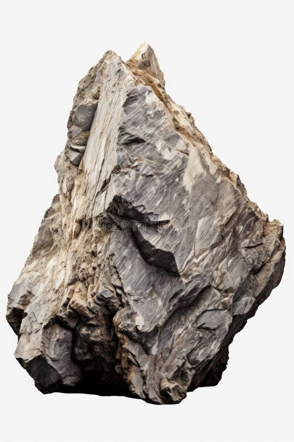 A Simple yet Striking Image of a Large Rock Placed on a Clean White ...