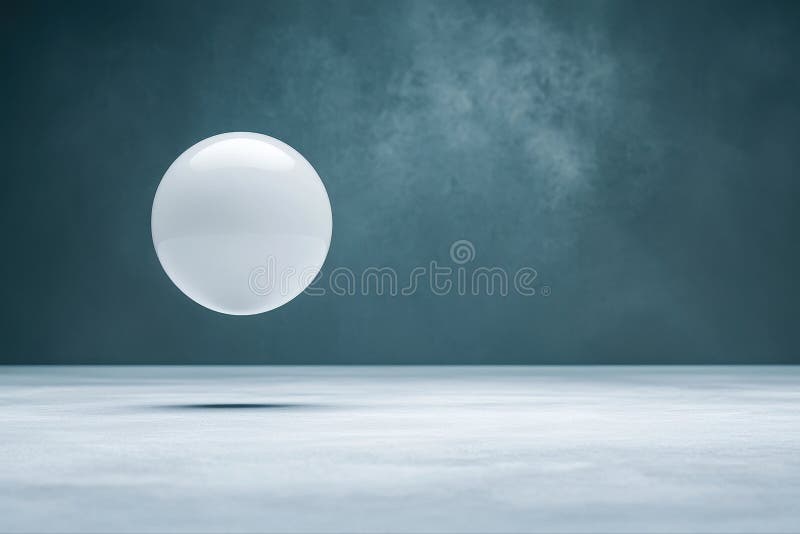 A Simple yet Striking White Sphere Placed Elegantly on a Smooth Table ...