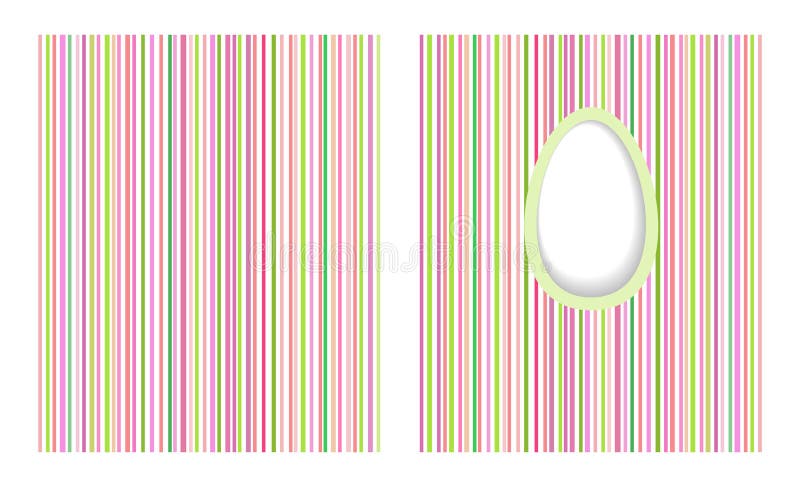 Simple Stripe Easter Card, Vector Illustration Stock Vector ...