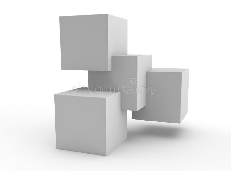 Simple Structure of a Stack of Cubes To Represent Teamwork Stock ...
