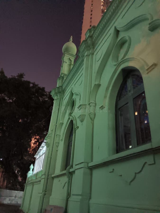Jamia Mosque at Night in Hong Kong Stock Image - Image of vast ...
