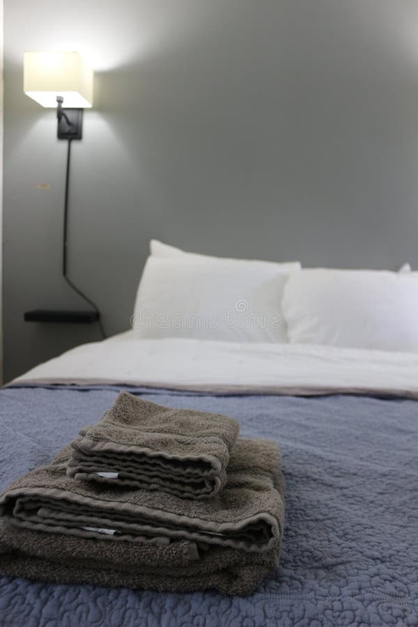 Simple Student-style Dorm Bedroom with Lots of Light Stock Image ...