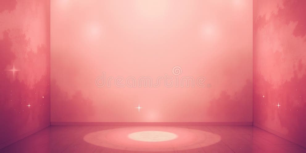 A Simple Studio Setup with Pink Walls and Floor with a Soft Spotlight ...
