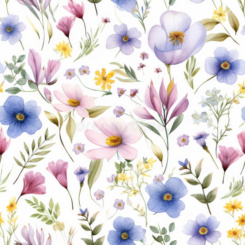 Simple yet Stunning Composition of Flower Stems Stock Illustration ...