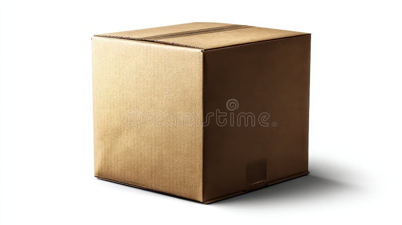 Square Cardboard Box stock illustration. Illustration of corrugated ...