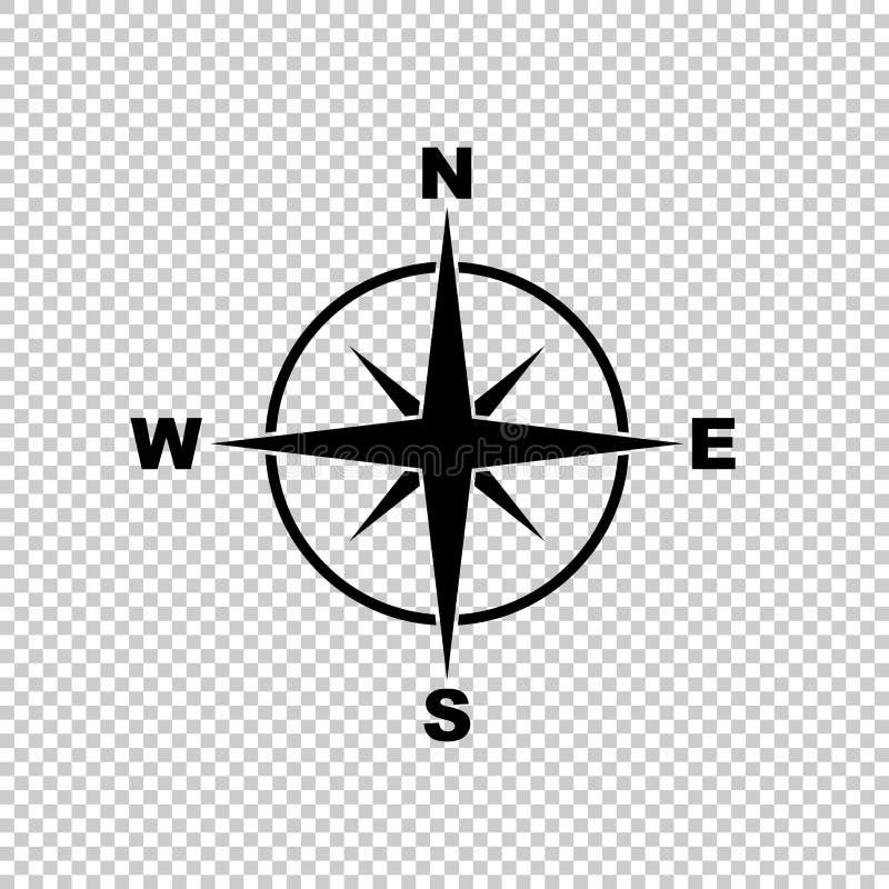 Simple Style Compass Symbol on Transparent Background. Vector EPS 10 ...