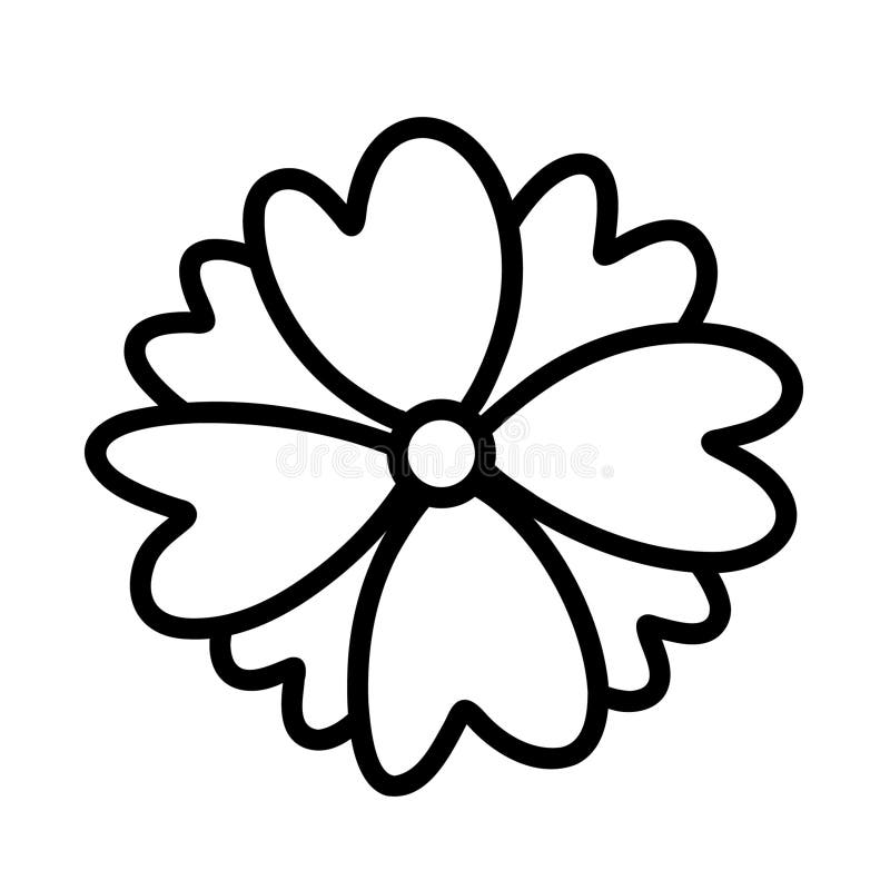 Simple Flower Outline Stock Illustrations – 82,952 Simple Flower ...