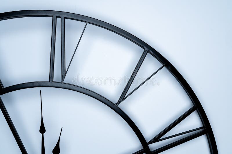 Simple Style Wall Clock with Woman Number, on Four Stock Photo - Image ...