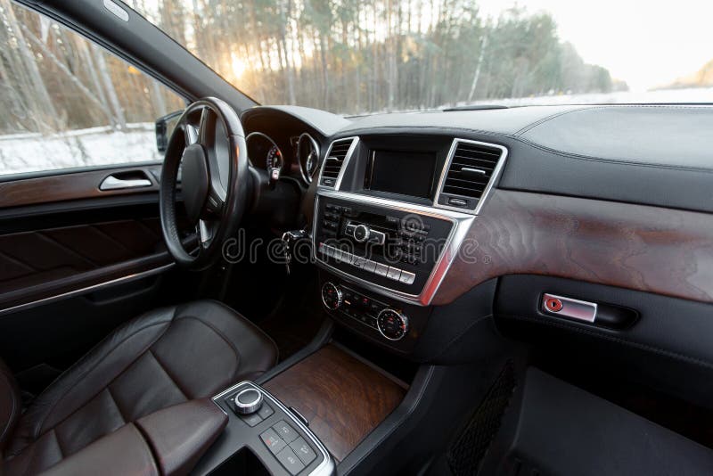 Simple yet Stylish and Balanced Interior of a Modern Car. Stock Image ...