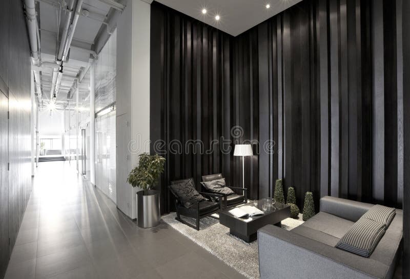 Simple and Stylish Office Environment Stock Image - Image of empty ...