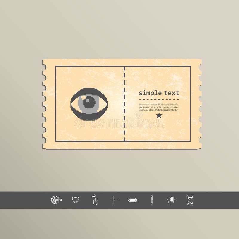 Simple Stylish Pixel Eye Icon. Vector Design Stock Vector ...