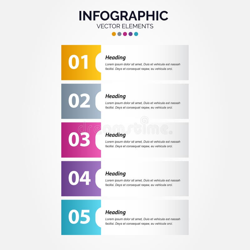 Simple Stylish 5 Vertical Infographic Template Stock Vector ...