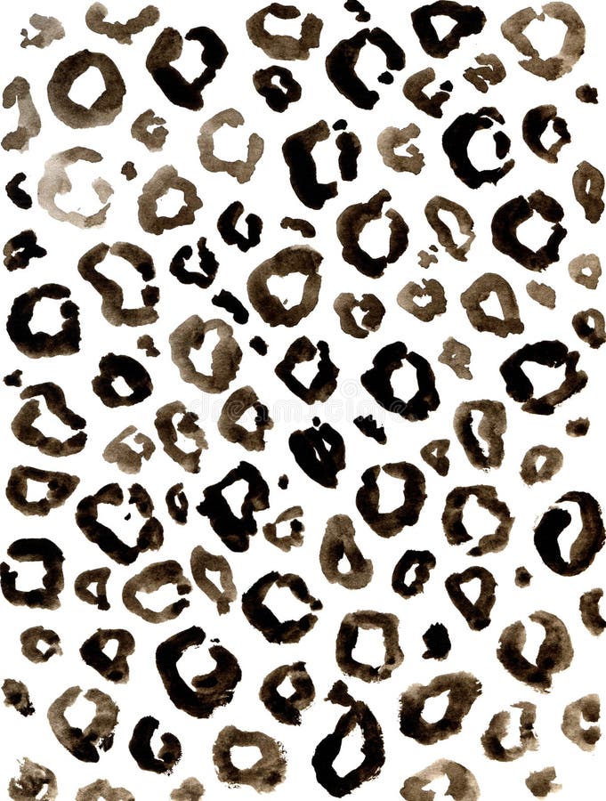 Watercolor Brown Leopard Print Pattern Stock Vector - Illustration of ...
