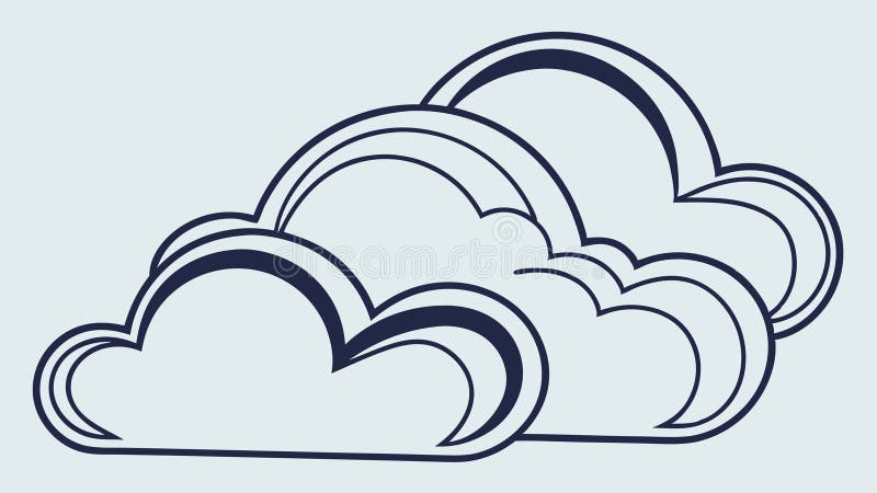 Simple Stylized Cloud Illustration, Vector Design Generative AI Stock ...