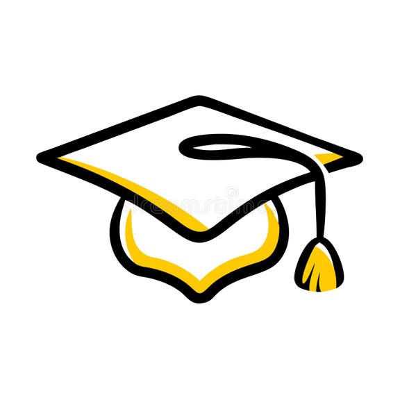 A Simple, Stylized Depiction of a Graduation Cap Features Stock Image ...