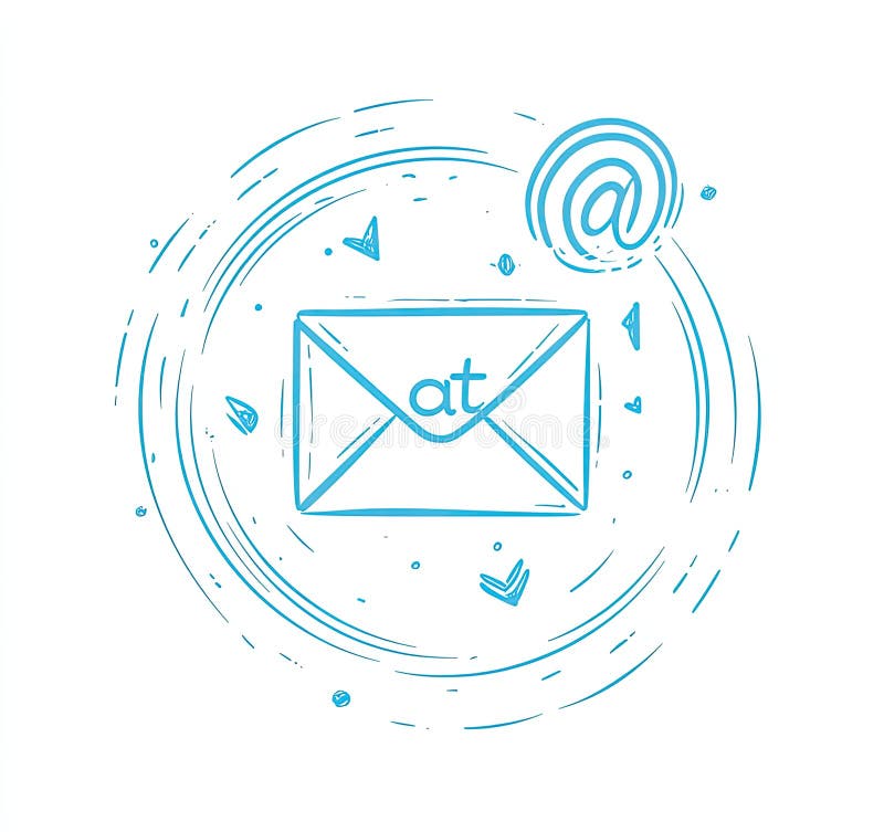 AI Generated Email Icon stock illustration. Illustration of recipient ...