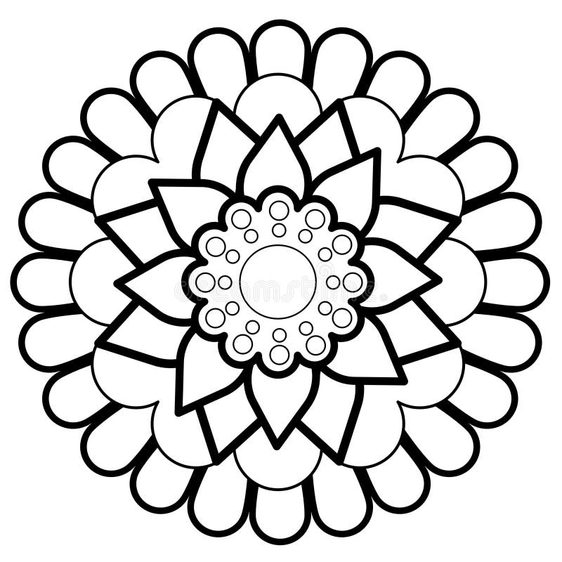 Flower Mandala Coloring Page Design Vector Stock Illustrations – 21,033 ...
