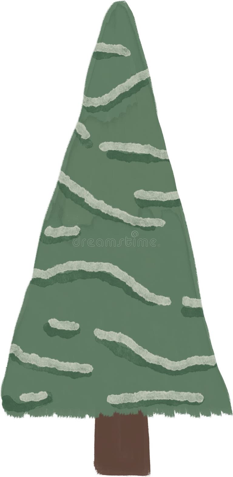 Evergreen Tree Simple Hand Stock Illustrations – 1,556 Evergreen Tree ...