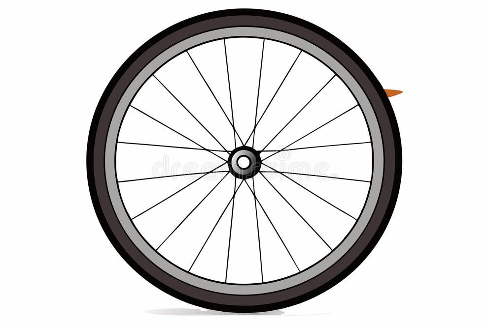 A Simple, Stylized Illustration of a Bicycle Wheel. Stock Vector ...