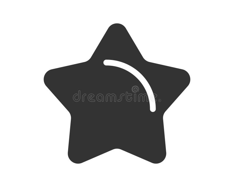 A Simple, Stylized Star Icon with Rounded Points and a Subtle Light ...