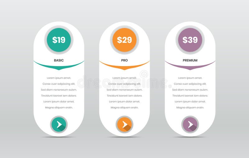 Simple Subscription Pricing Comparison Table Template Design Stock ...