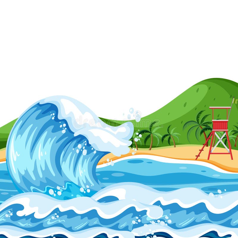 A simple beach scene stock vector. Illustration of holiday - 150948950