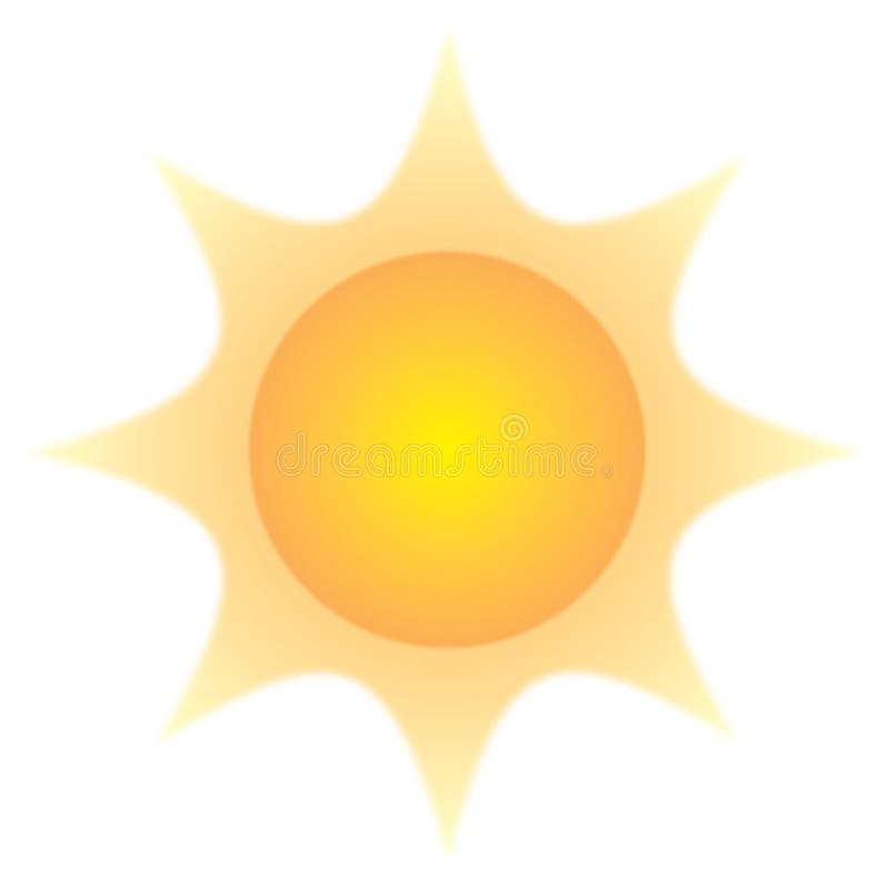 Simple sun stock illustration. Illustration of shape, white - 7058947