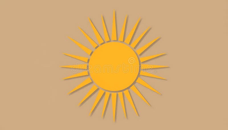 Simple Sun Design stock illustration. Illustration of energy - 360138228