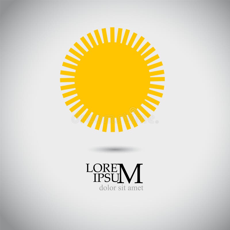 Simple Sun. Flat Design. Vector Illustration Stock Vector ...