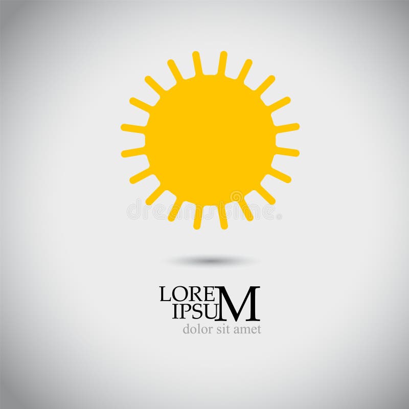 Simple Sun. Flat Design. Vector Illustration Stock Vector ...