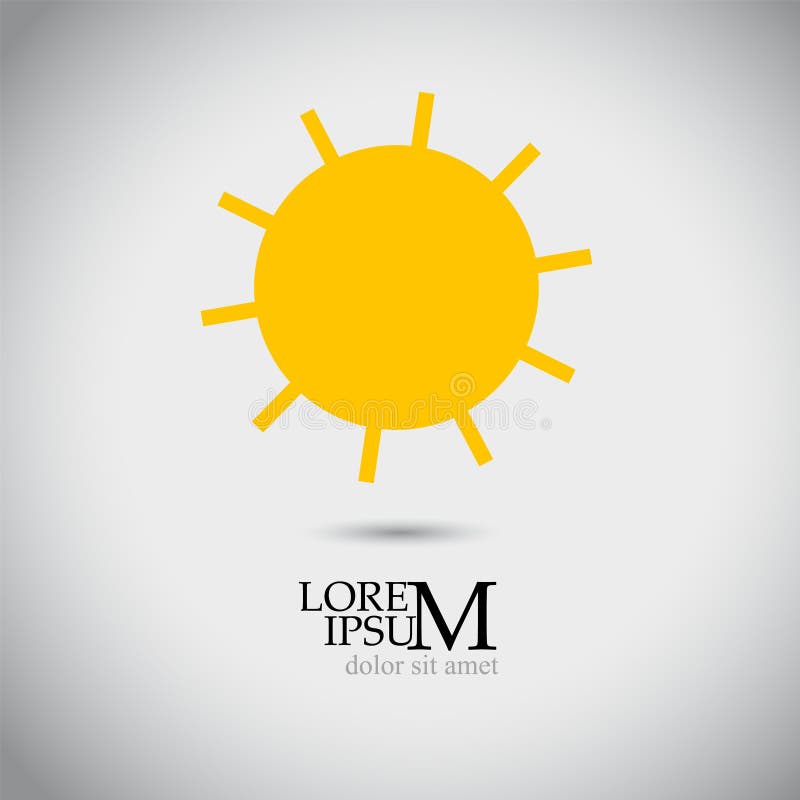 Simple Sun. Flat Design. Vector Illustration Stock Vector ...