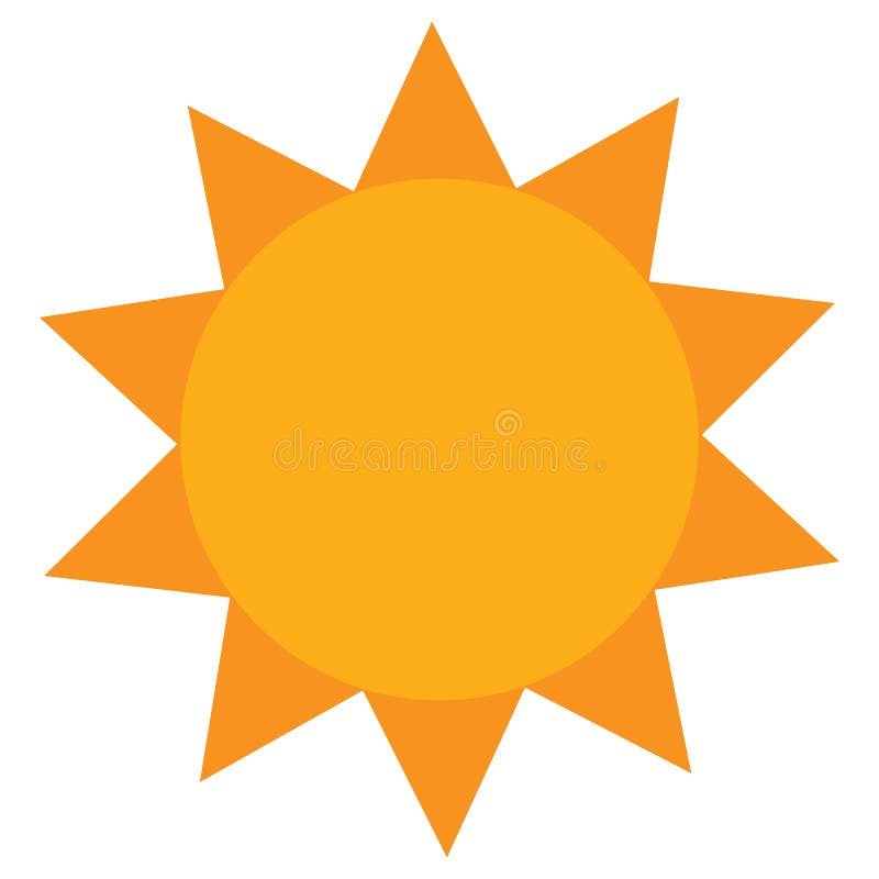 Simple Sun Flat Vector Icon Isolated Illustration Stock Vector ...