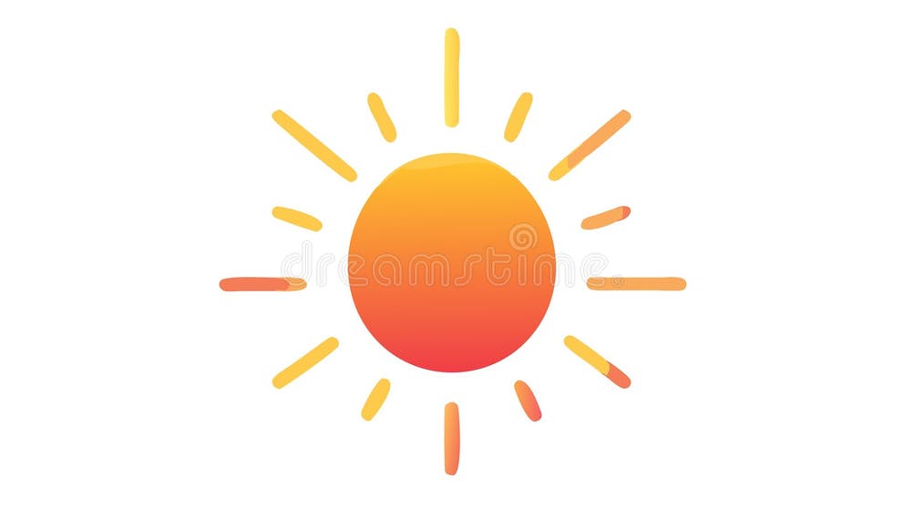Simple Sun Icon, Symbolizing Light and Energy, Vector Design Generative ...