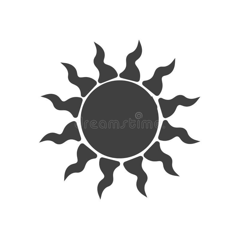 Simple Sun Vector Black