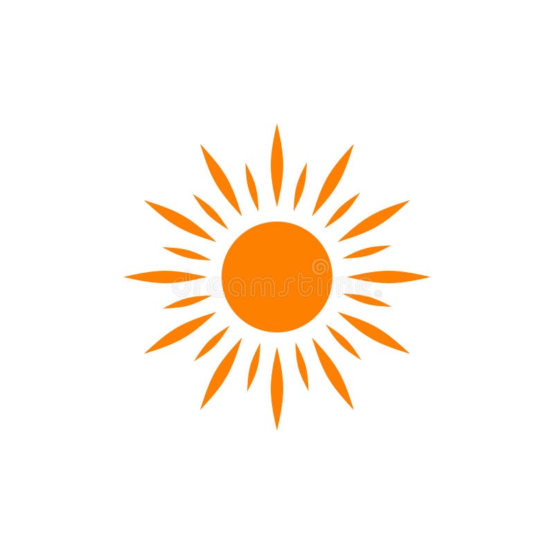 Simple Sun Logo Icon Design Vector Template Stock Vector - Illustration ...