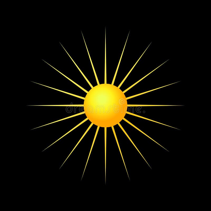 Simple vector sun stock vector. Illustration of fuzzy - 12964970