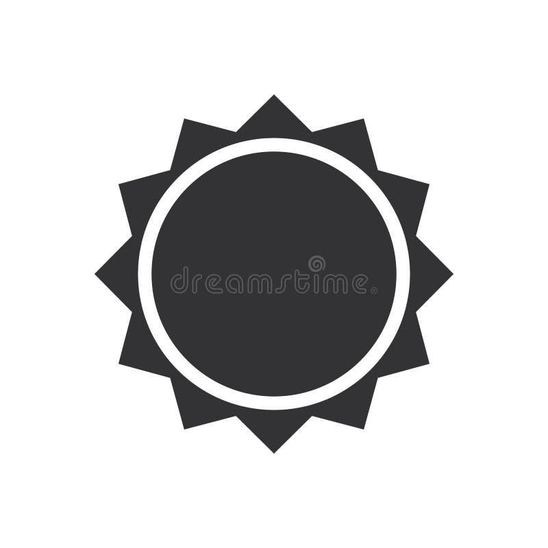 Simple Sun Vector Icon Representing Warmth and Light Stock Illustration ...