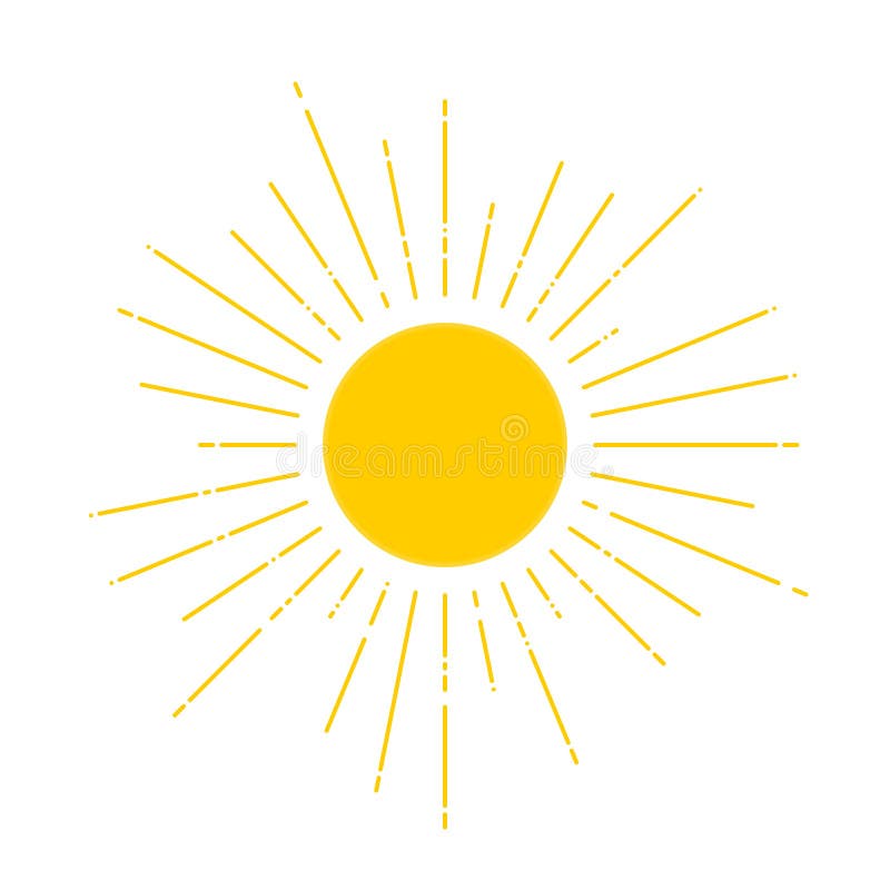 Simple sun vector stock vector. Illustration of yellow - 258615034