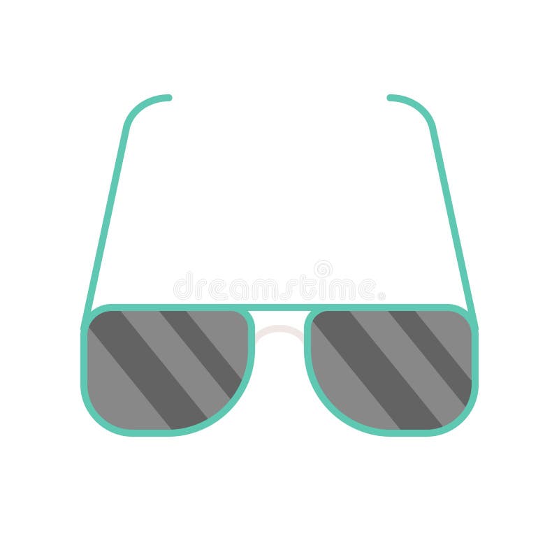 Simple Sunglasses Icon on Green Background Stock Vector - Illustration ...