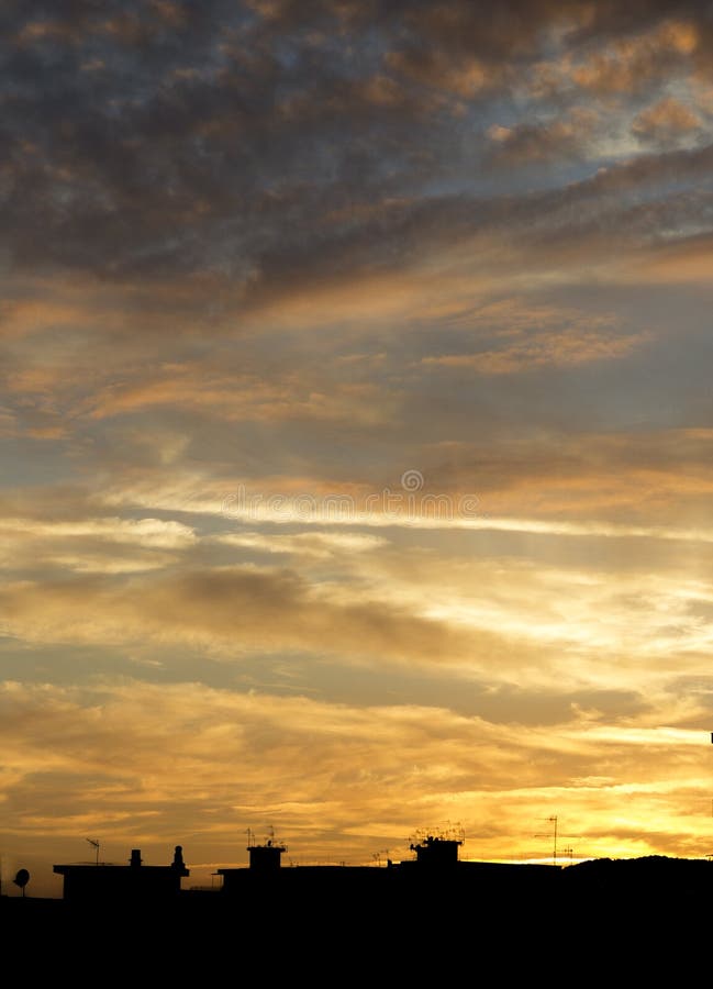 Simple sunset stock photo. Image of natural, yellow, light - 88018826