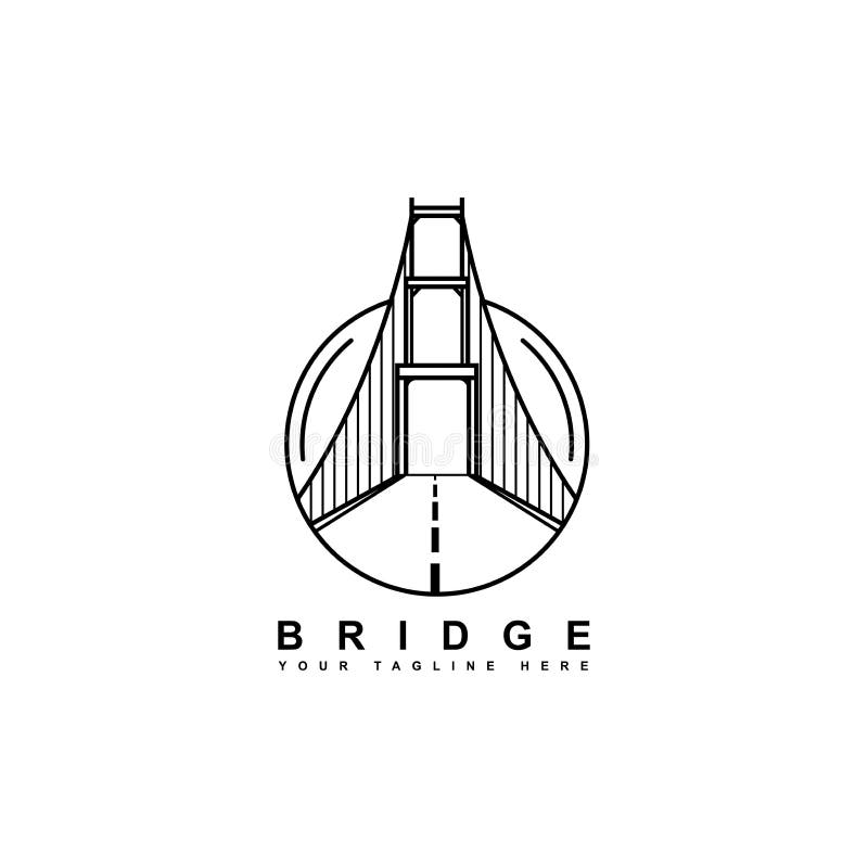 Simple Bridge Vector Design Stock Vector - Illustration of architecture ...