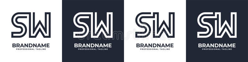 Simple SW Monogram Logo, Suitable for Any Business with SW or WS ...