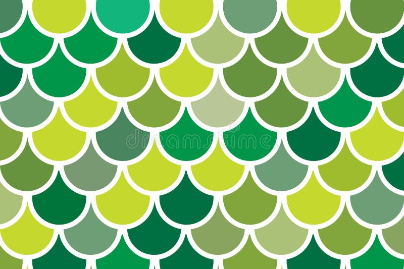 Simple Sweet Green Color Fish Scale Pattern. Stock Vector ...