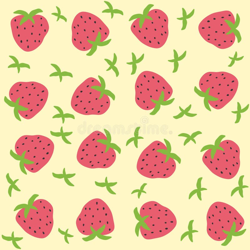 Simple Seamless Strawberry Background Stock Illustrations – 2,662 ...