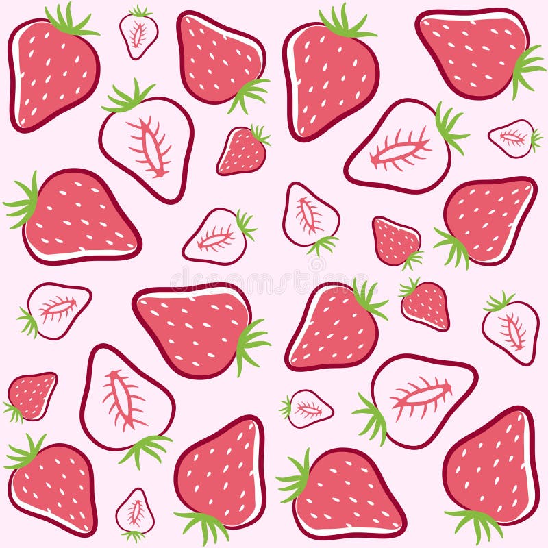 Simple Seamless Strawberry Background Stock Illustrations – 2,662 ...