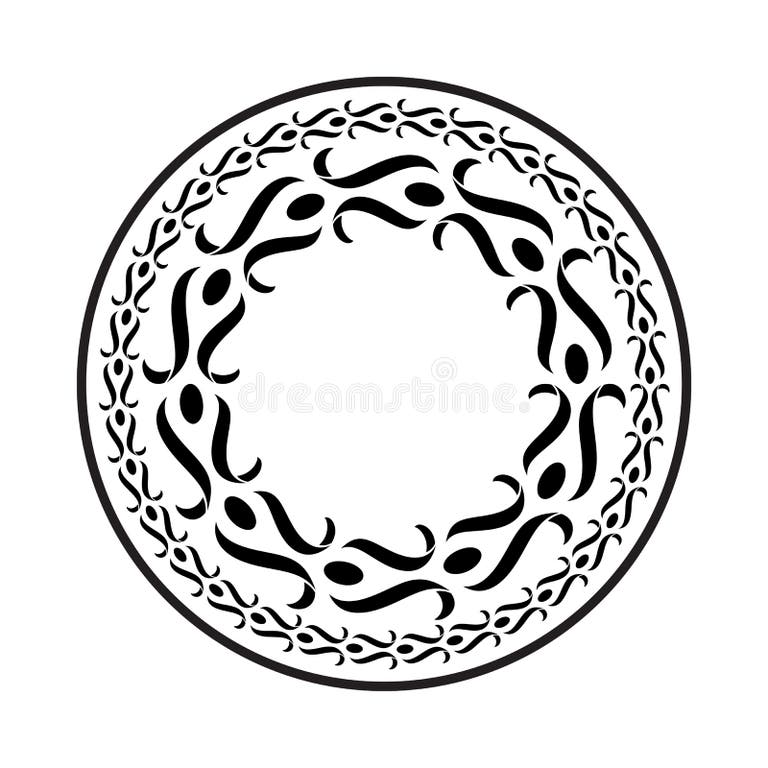 Simple Swirl Frame Element in Vector Format and Can Editable Stock ...