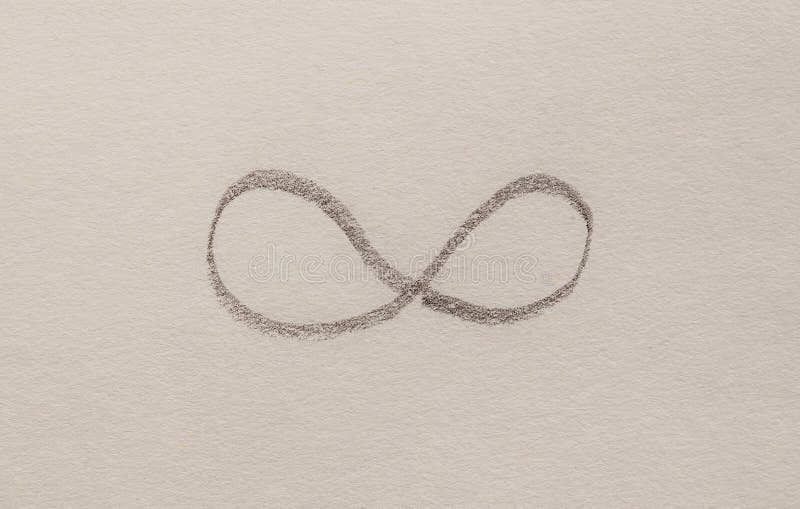 Simple Symbol of Eternity, Pencil Drawing on Paper. Stock Illustration ...