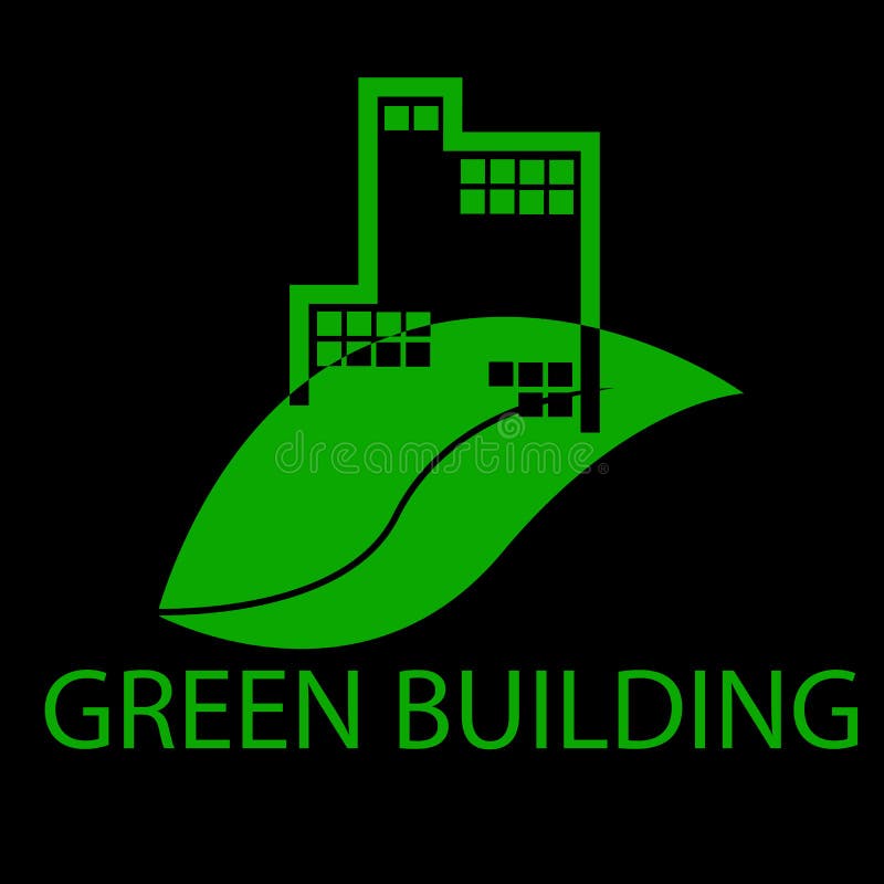 Simple Symbol of Green Building Stock Vector - Illustration of ...